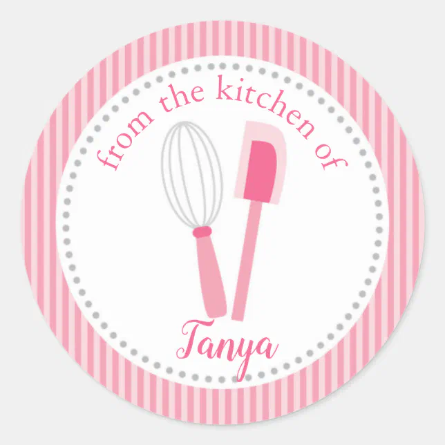 From the Kitchen Of Personalized Stickers | Zazzle