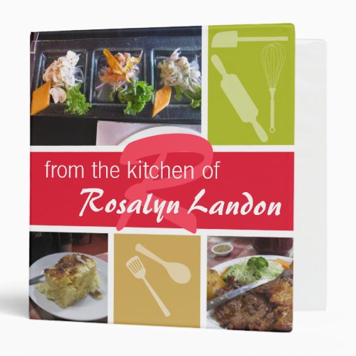 From the kitchen of red custom photo family chef binder | Zazzle