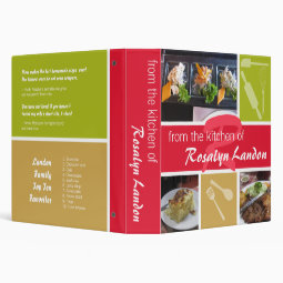 From the kitchen of red custom photo family chef binder | Zazzle