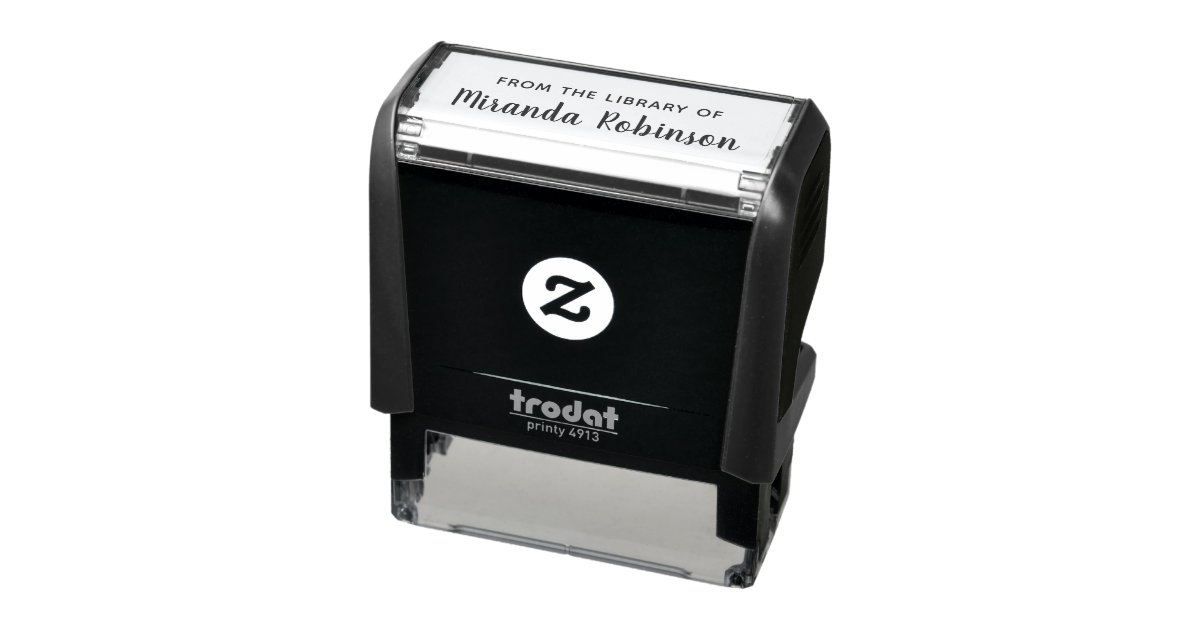 From the Library of - book return Self-inking Stamp | Zazzle