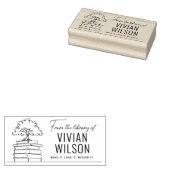 From The Library Of Custom Name Tree Bookplate Rubber Stamp | Zazzle