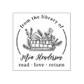 From The Library Of Read Love Return Book Rubber Stamp | Zazzle