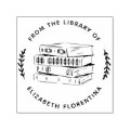 From The Library Of | Simple Modern Book Stamp | Zazzle