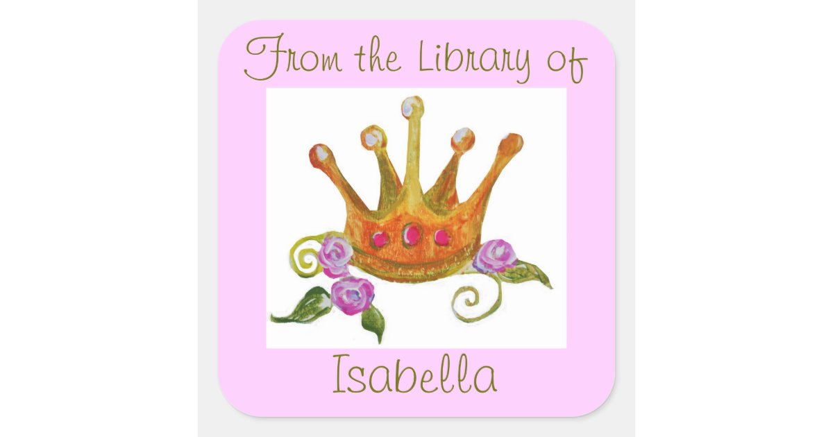 "From the Library of" Sticker (customizable) | Zazzle