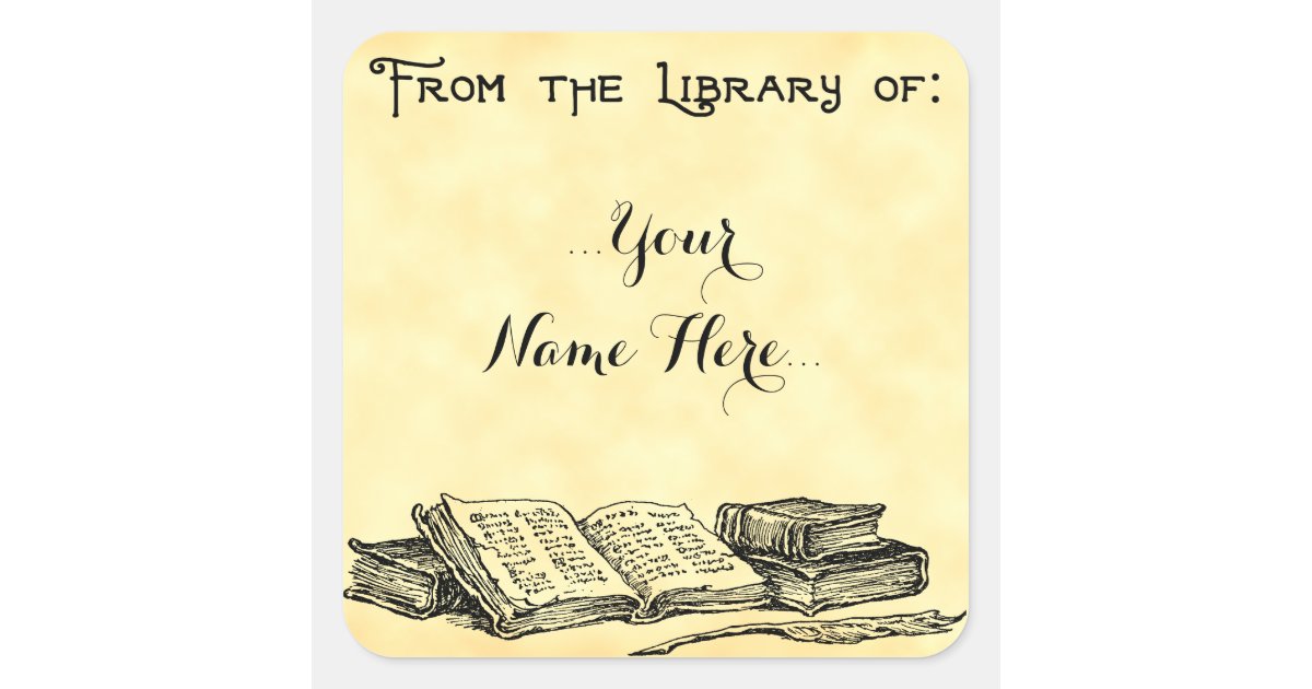 From the Library of Vintage Books Custom Bookplate | Zazzle
