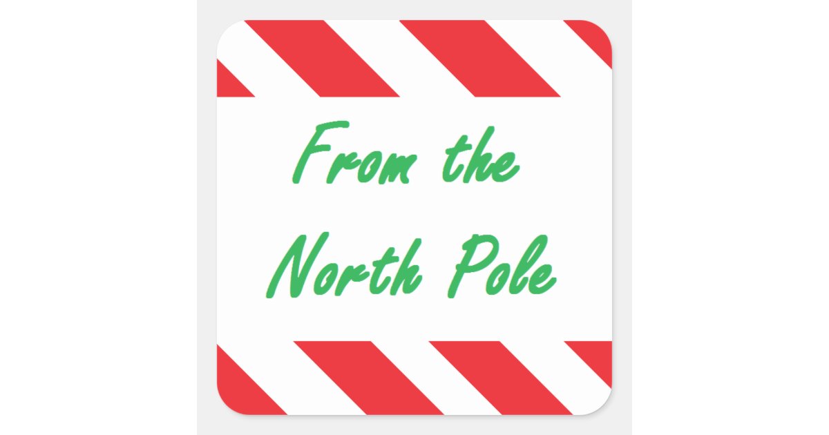 "From the North Pole" Sticker | Zazzle