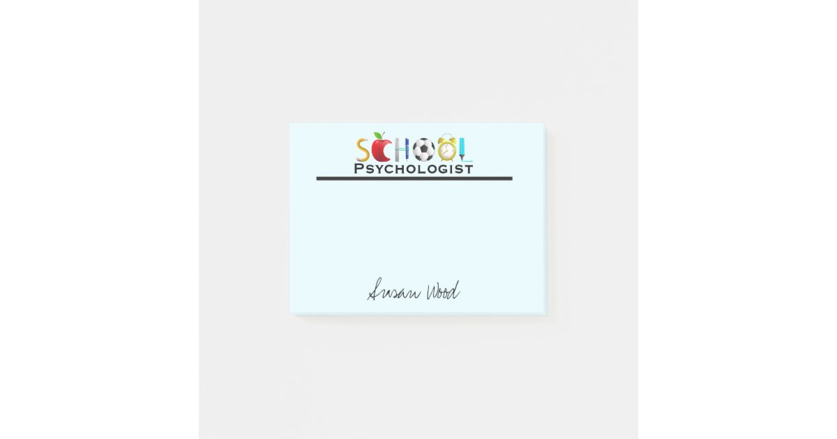 From the School Psychologist Custom Post-it Notes | Zazzle