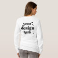 Front and Back Design Custom Logo Long Sleeved T-Shirt | Zazzle