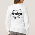 Front and Back Design Custom Logo Long Sleeved T-Shirt | Zazzle