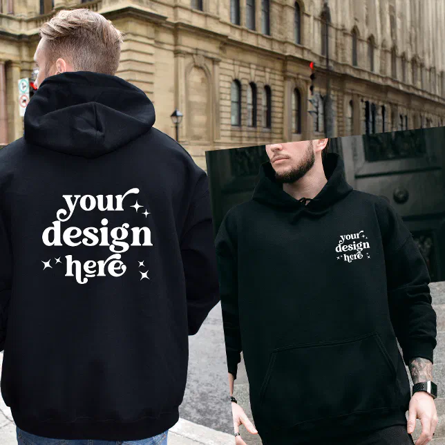 Front and Back Design Custom Logo Personalized Hoodie | Zazzle