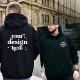 Front and Back Design Custom Logo Personalized Hoodie | Zazzle