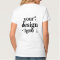Front and Back Design Custom Logo Personalized T-Shirt | Zazzle