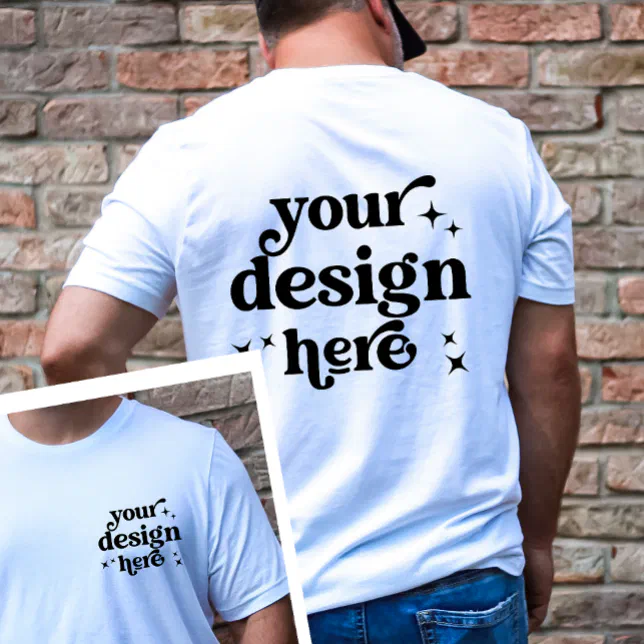 Front and Back Design Custom Logo Personalized Tri-Blend Shirt | Zazzle