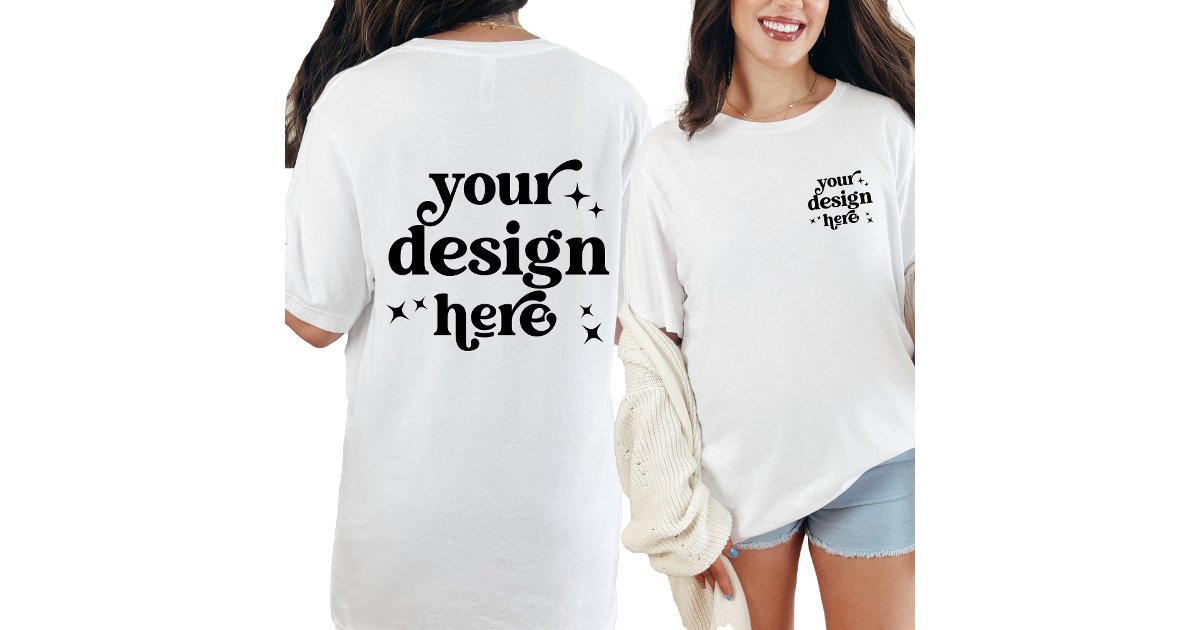Front and Back Design Custom Logo Personalized Tri-Blend Shirt | Zazzle