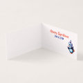 Front & back custom Christmas card snowmen skating | Zazzle