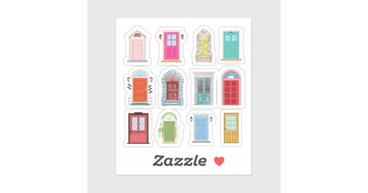 Front Door Stickers | Zazzle