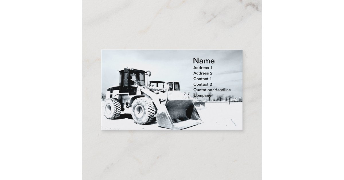 front end loader business card | Zazzle