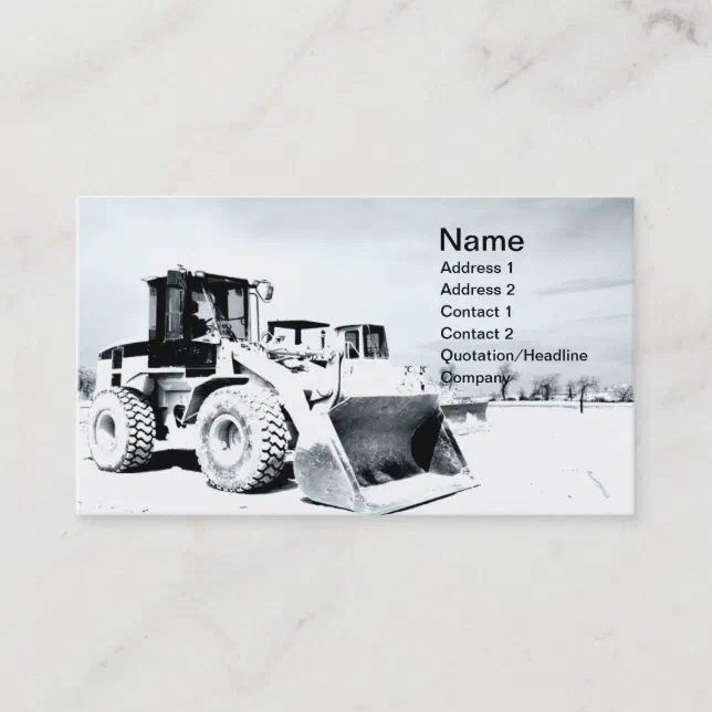 front end loader business card | Zazzle