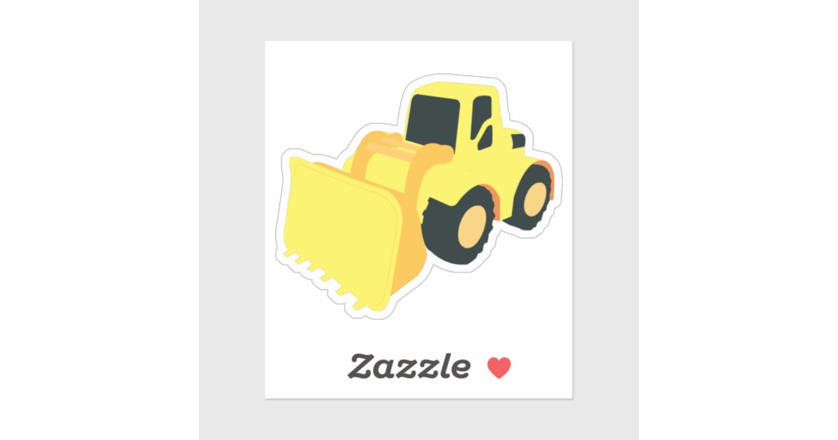 Front End Loader Construction Truck Sticker | Zazzle