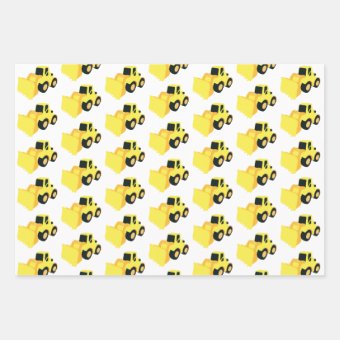 Front End Loader Construction Truck Wrapping Paper Sheets | Zazzle
