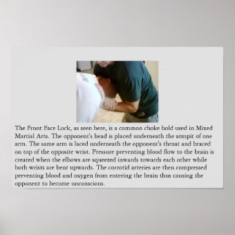 Front Face Lock or Front Choke Poster | Zazzle