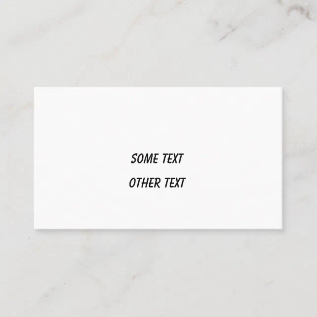 front text left alligned business card | Zazzle