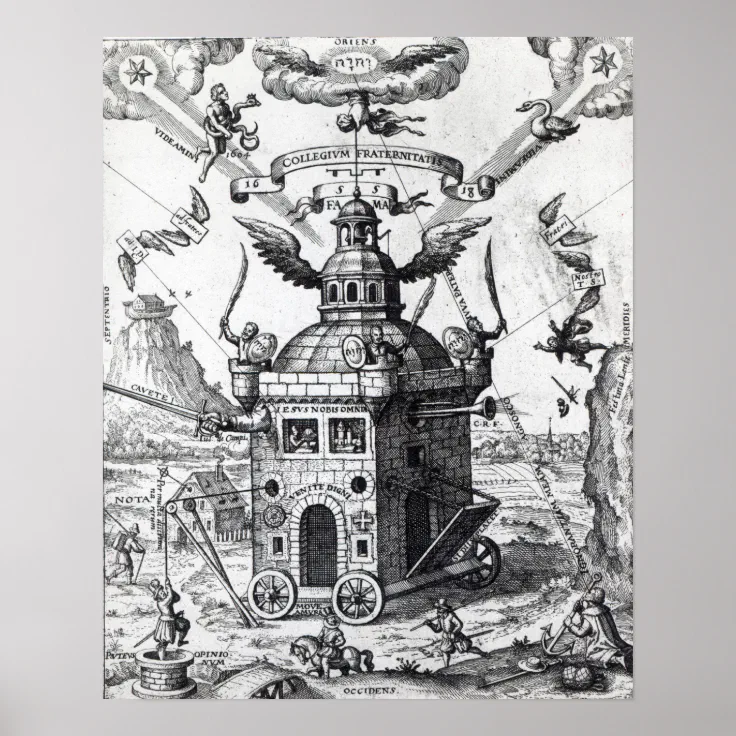 Frontispiece 'Collegium Fama Fraternitatis' Poster | Zazzle