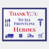 Frontline Workers Support Heroes Against COVID 19 Sign | Zazzle