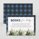 FROST Blue Flannel Pine Tree Books for Baby Card | Zazzle