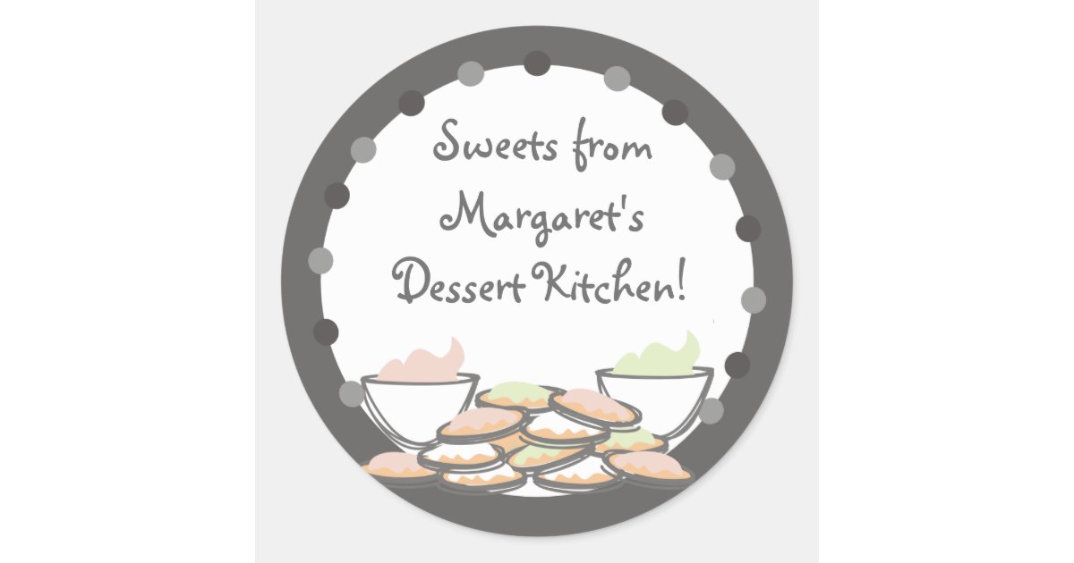 frosted cookies bakery baking gift stickers | Zazzle