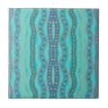 Frosted Dichroic Beach Glass Abstract Pattern Ceramic Tile | Zazzle