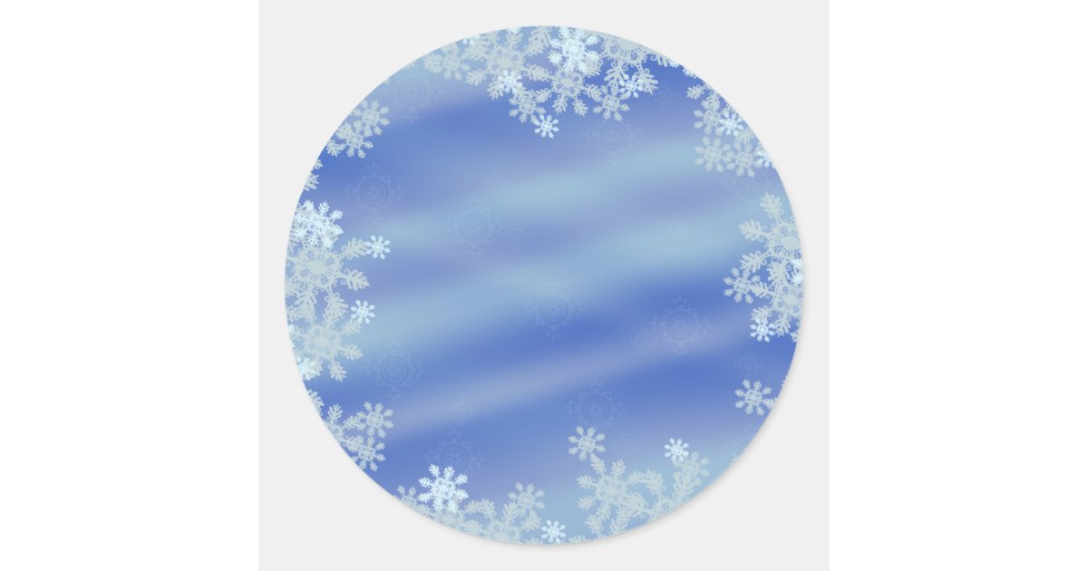 Frosted Edges Classic Round Sticker | Zazzle