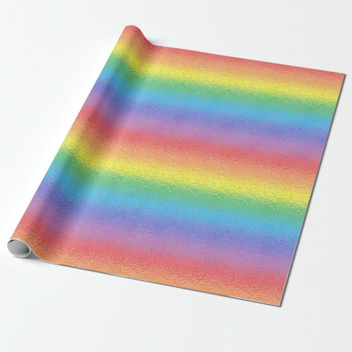 Frosted Rainbow Wrapping Paper | Zazzle.com