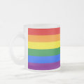 Frosted small glass mug with Pride flag of LGBT | Zazzle