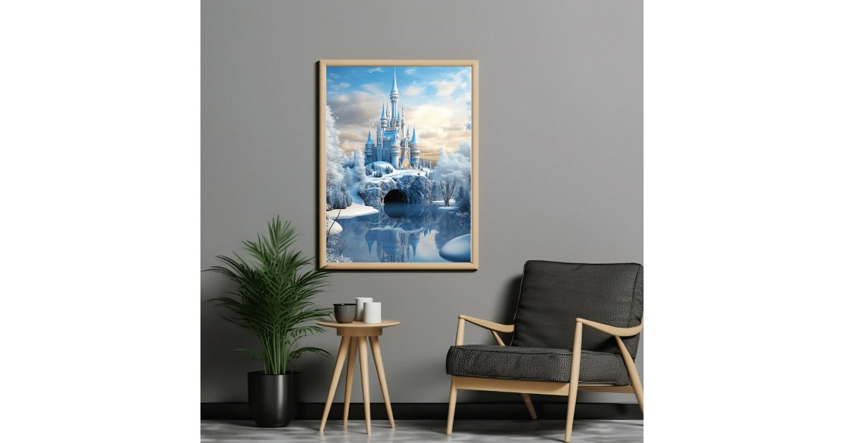Frosty Kingdom: Grand Ice castle poster | Zazzle
