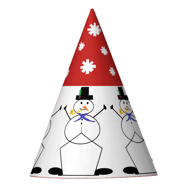 "Frosty the Snowman" Christmas/Birthday Party Hat | Zazzle