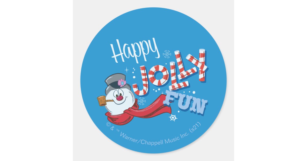 Frosty the Snowman™ | Happy Jolly Fun Classic Round Sticker | Zazzle