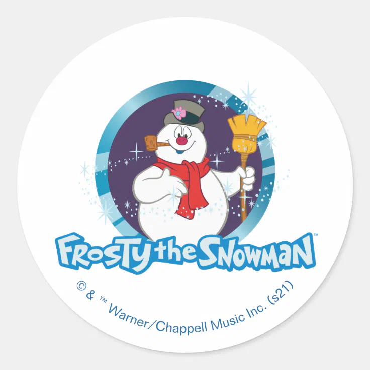 Frosty the Snowman™ | Magical Frosty Portrait Classic Round Sticker ...