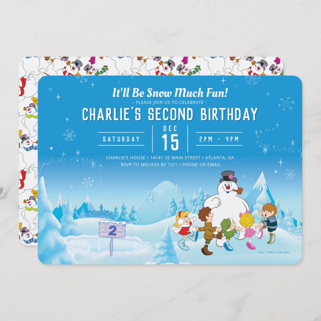 Frosty the Snowman™ Winter Birthday Invitation | Zazzle