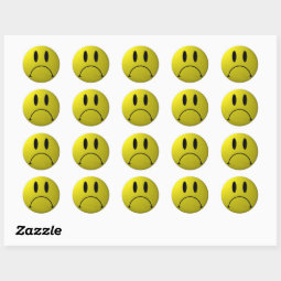Frown Face Sticker | Zazzle