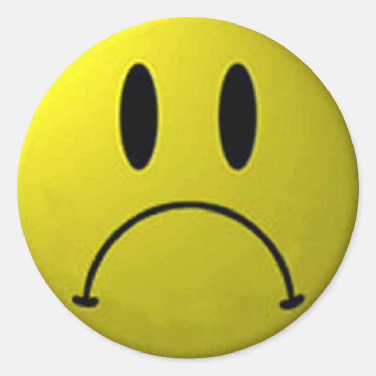 Frown Face Sticker | Zazzle