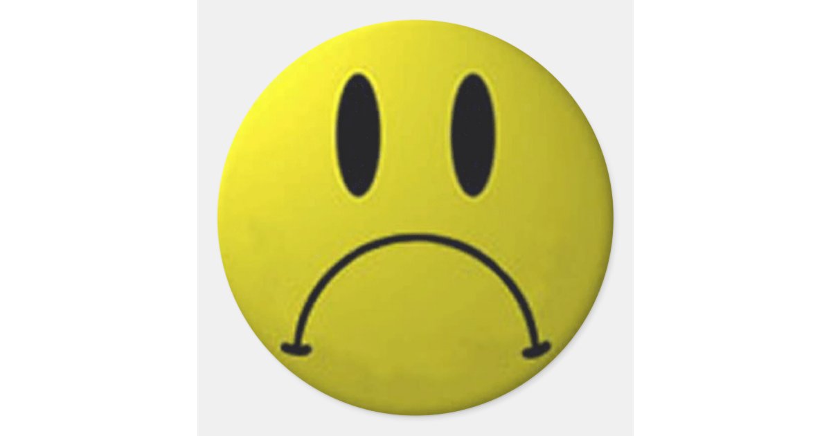 Frown Face Sticker | Zazzle