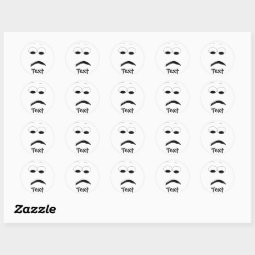 Frowning Face Sticker. Classic Round Sticker | Zazzle