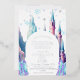 Frozen 1st Birthday Cartoon Castle Foil Invitation | Zazzle