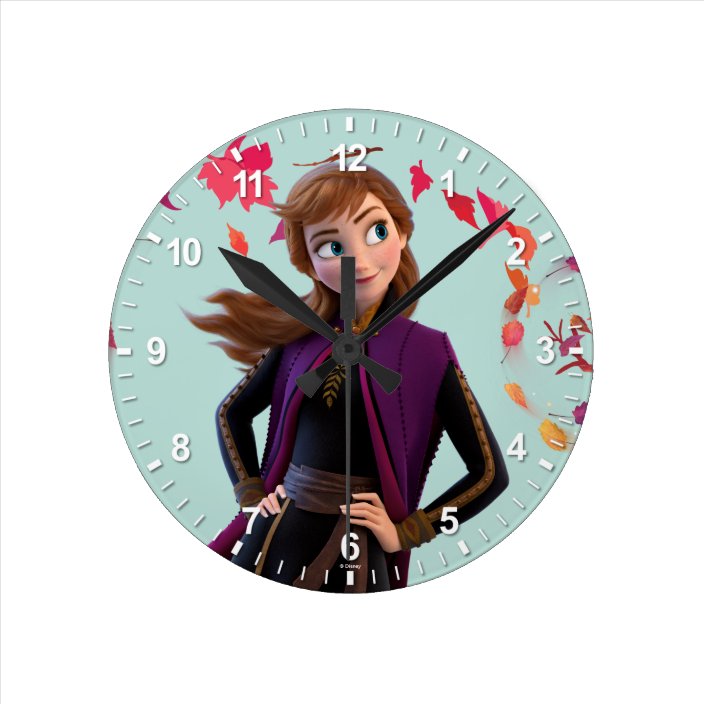Frozen 2: Anna | Change Is In The Air Round Clock | Zazzle.com