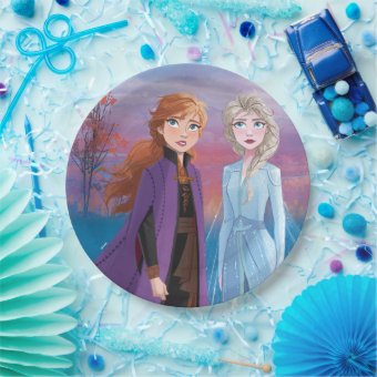 Frozen 2 | Anna & Elsa | A Journey Together Paper Plates | Zazzle