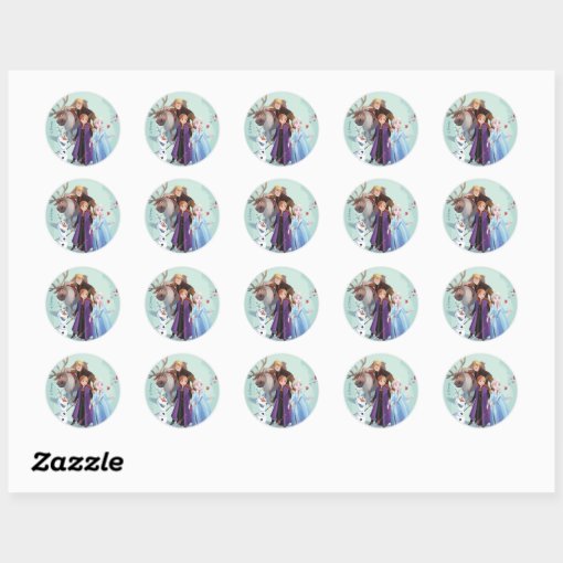Frozen 2: Anna, Elsa & Friends | Change Classic Round Sticker | Zazzle