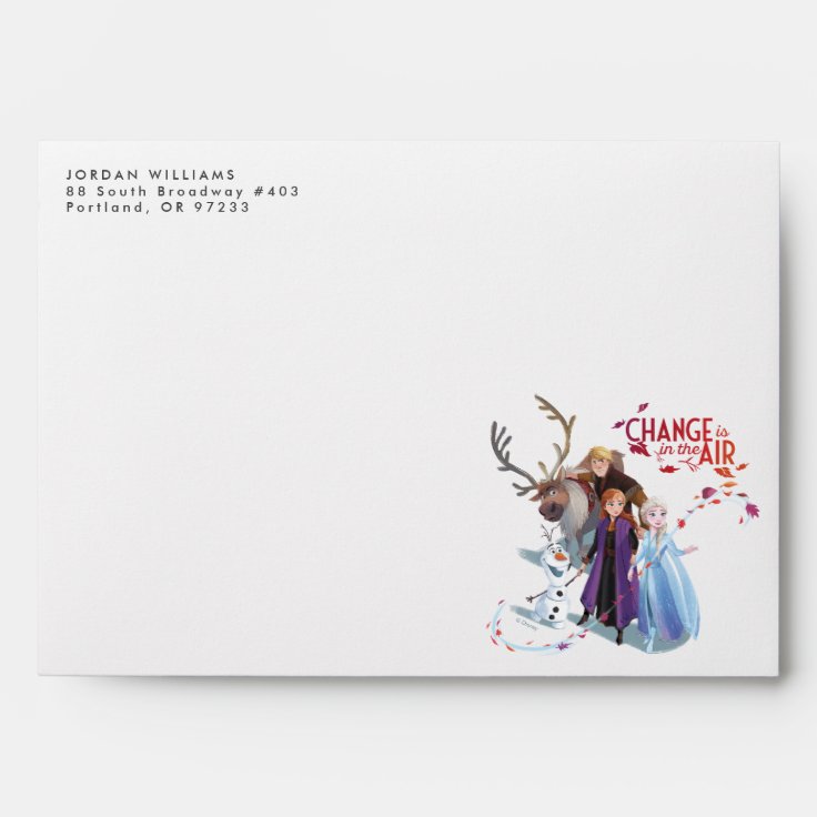 Frozen 2: Anna, Elsa & Friends | Change Envelope | Zazzle