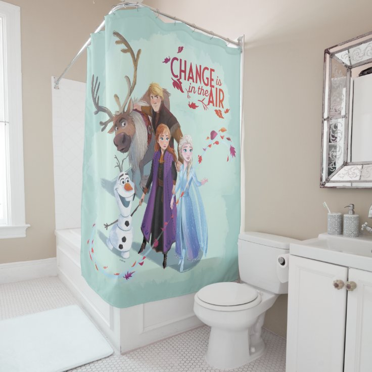 Frozen 2: Anna, Elsa & Friends | Change Shower Curtain | Zazzle