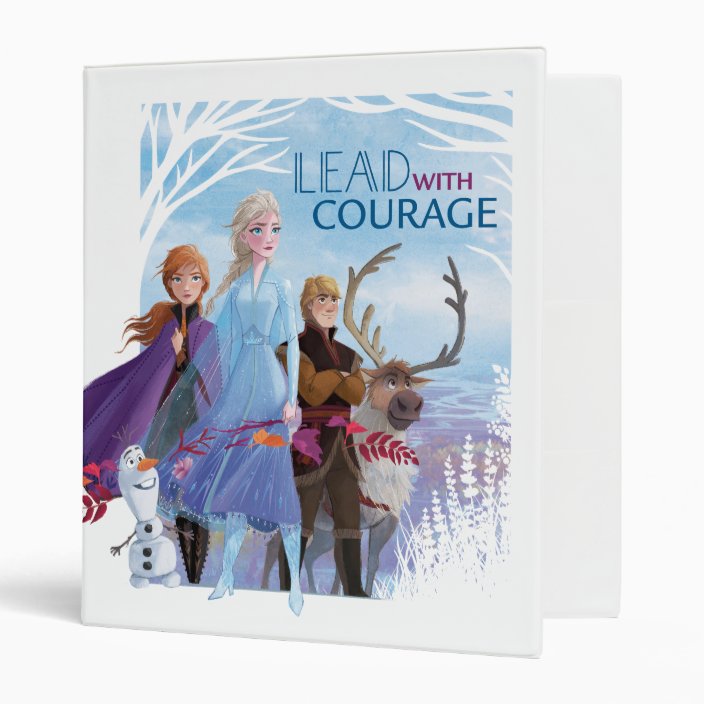 Frozen 2: Anna, Elsa, & Friends | Courage 3 Ring Binder | Zazzle.com